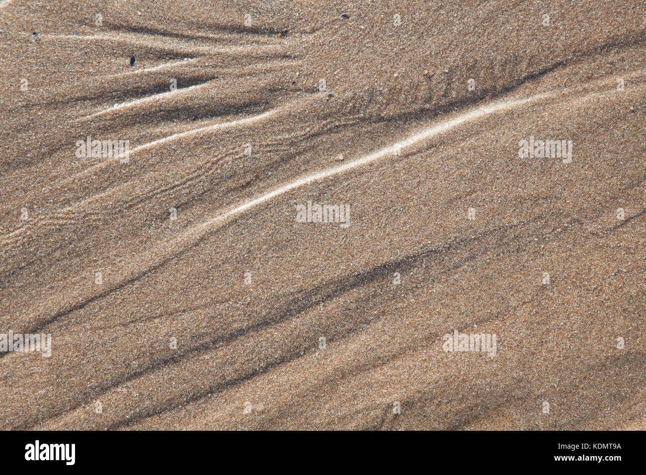 Sand patterns left by the tide Stock Photo - Alamy