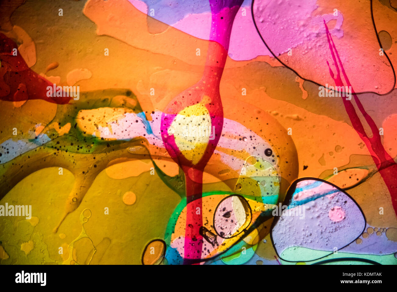 Oil Wheel Projection Abstracts Stock Photo - Alamy