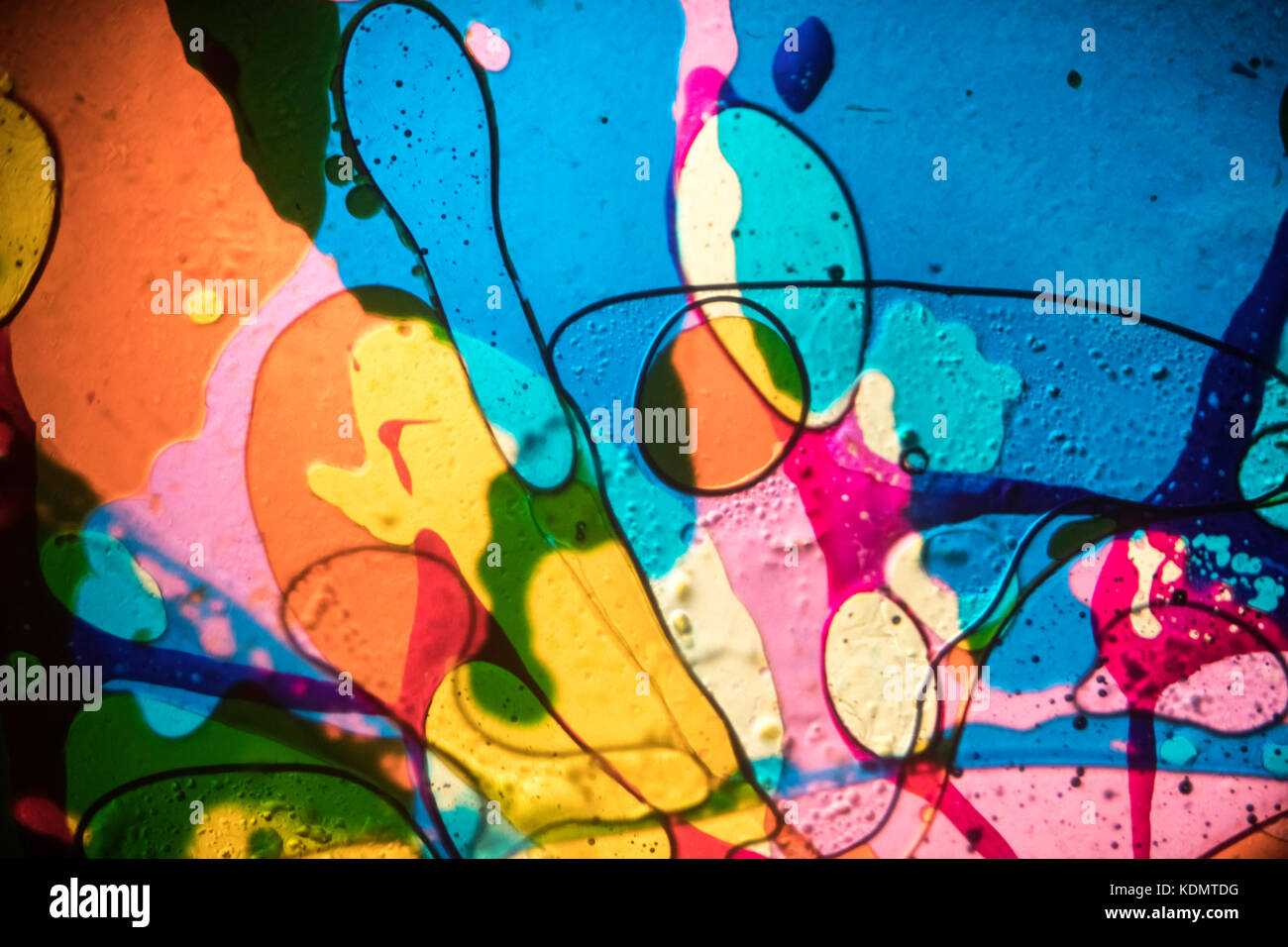 Oil Wheel Projection Abstracts Stock Photo - Alamy