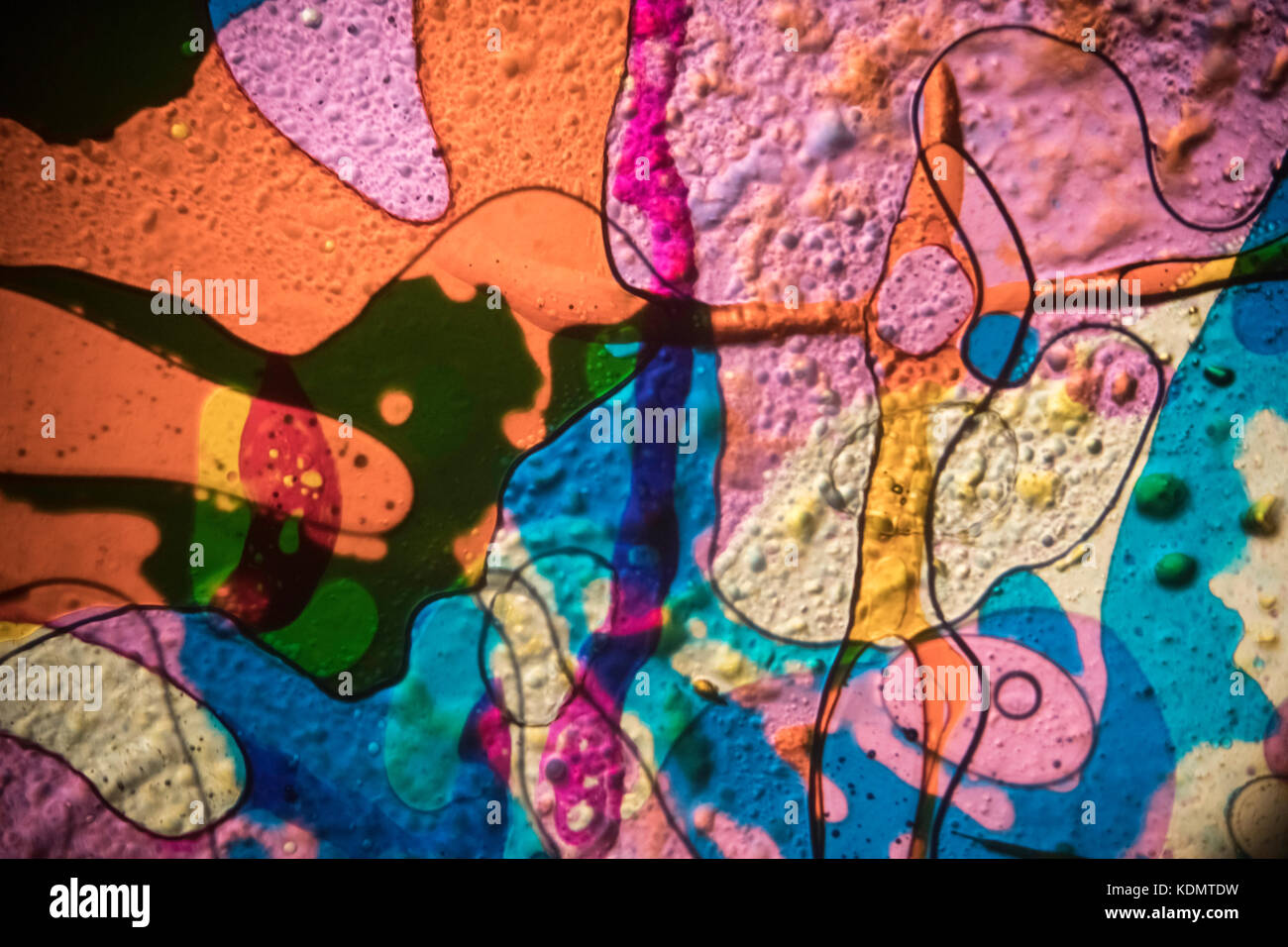 Oil Wheel Projection Abstracts Stock Photo - Alamy