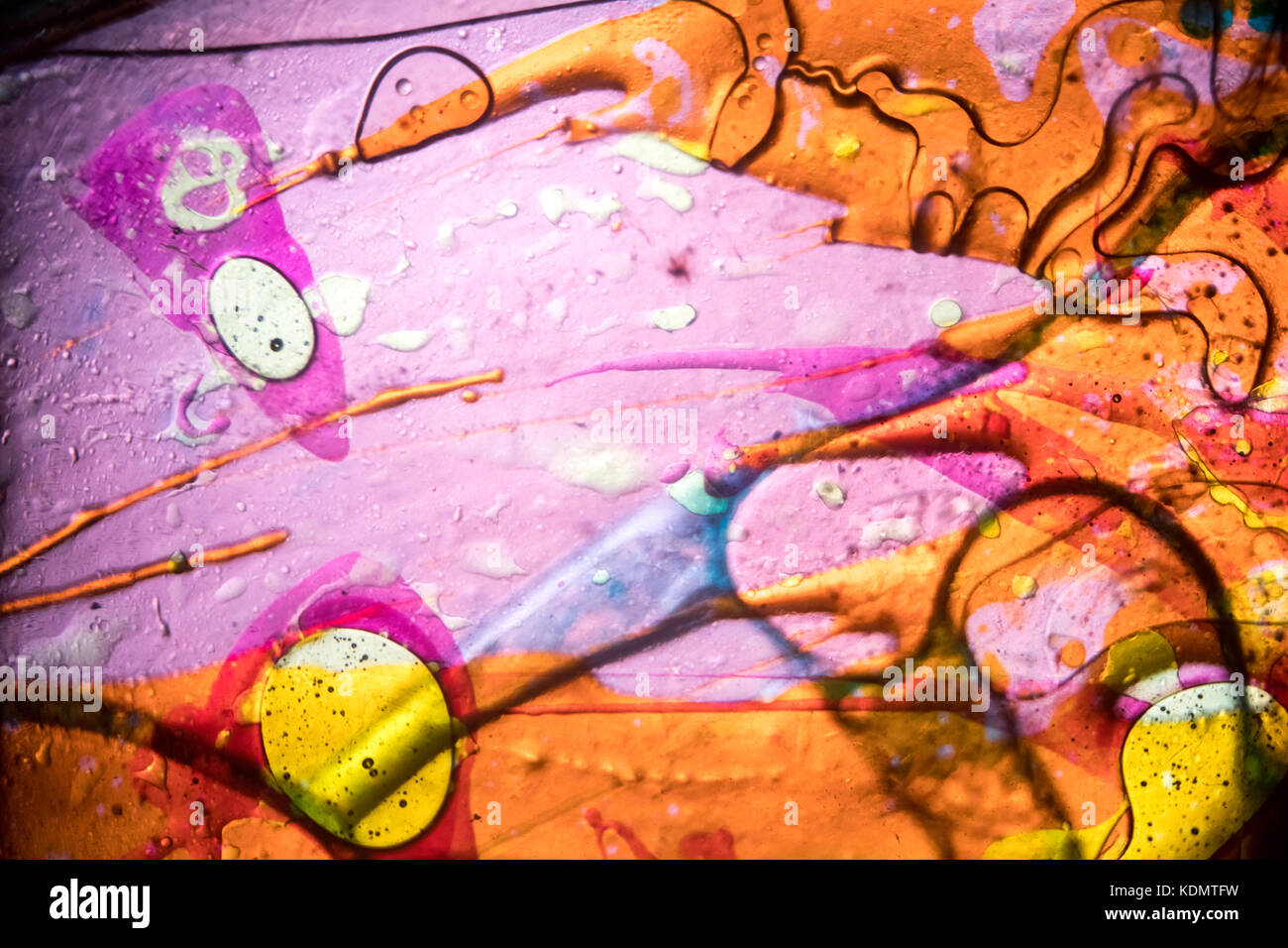 Oil Wheel Projection Abstracts Stock Photo - Alamy