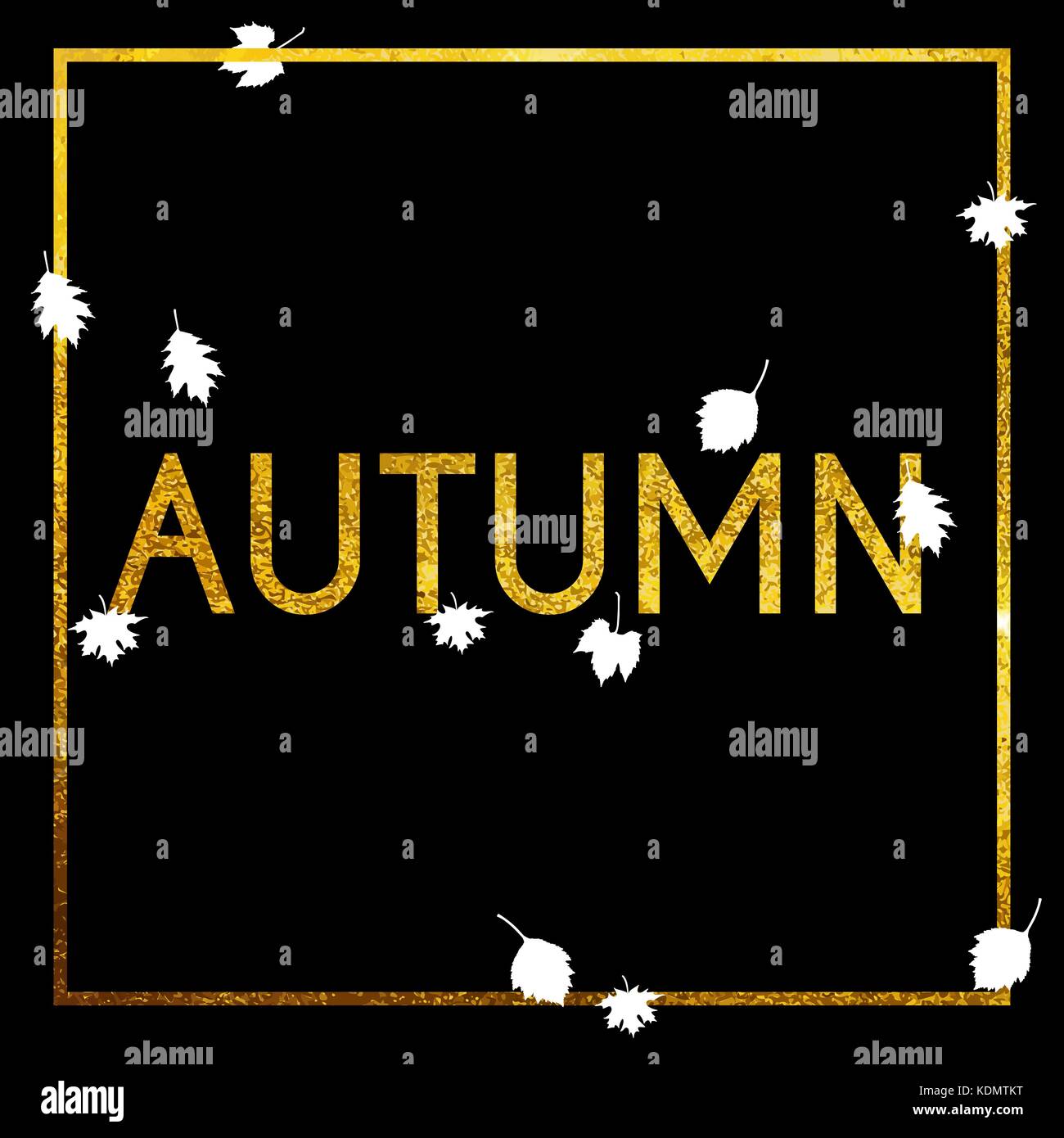 Abstract Vector Illustration Background with Falling Autumn Leaves ...