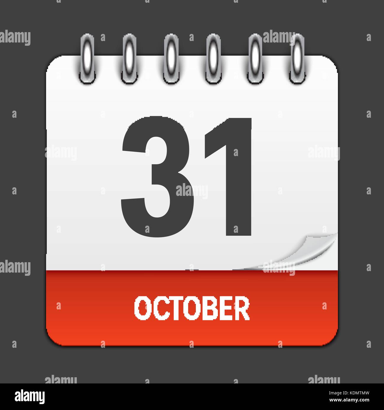 October 31 Calendar Daily Icon. Vector Illustration Emblem. Element of ...