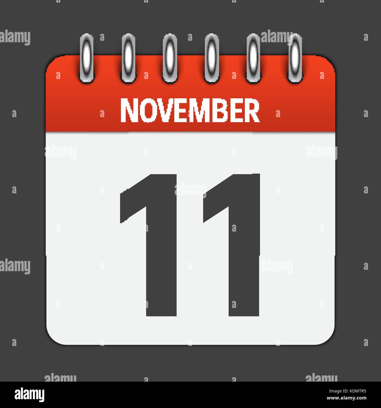 November 11 Calendar Daily Icon. Vector Illustration Emblem. El Stock ...