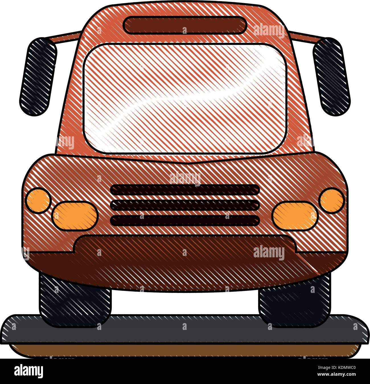 Bus front view Stock Vector Image & Art - Alamy