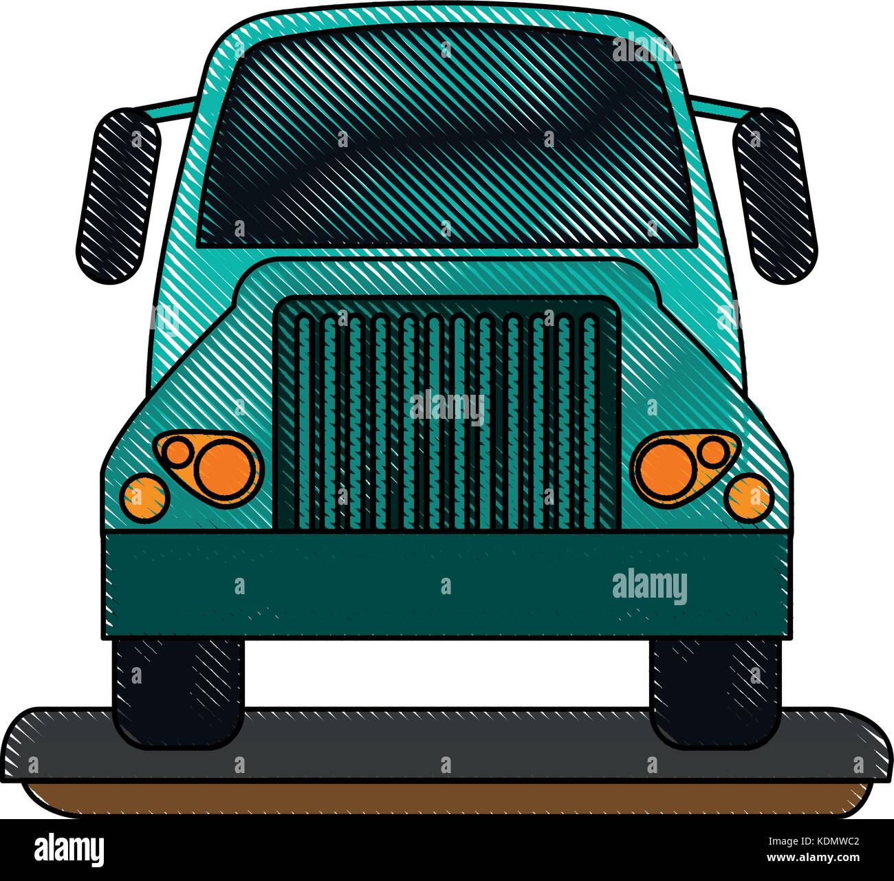 Cargo truck front view Stock Vector Image & Art - Alamy