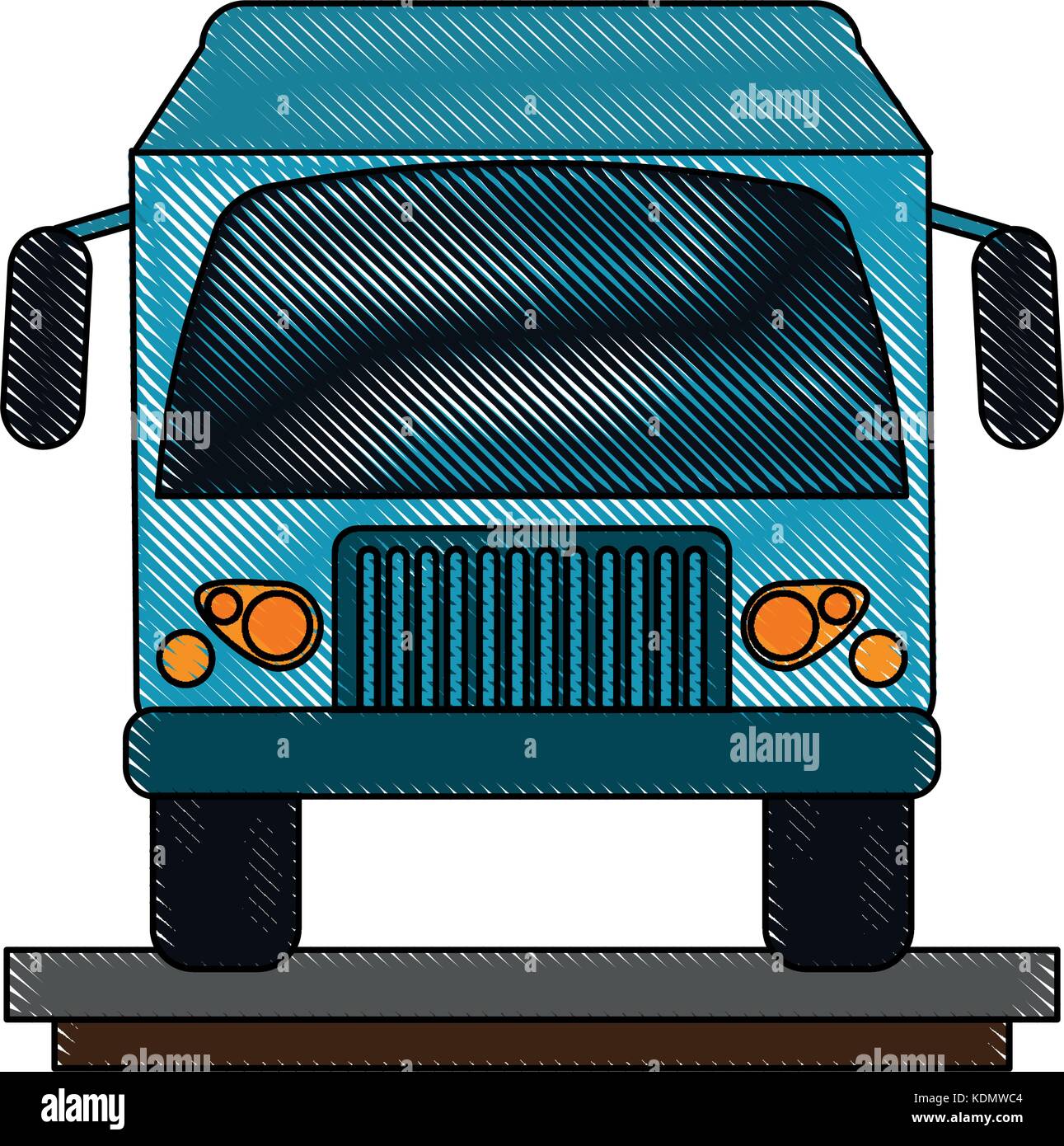 Cargo truck front view Stock Vector Image & Art - Alamy