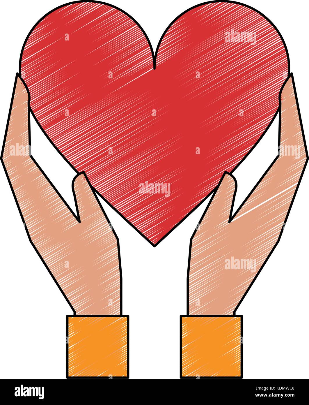 Hands holding heart Stock Vector Image & Art - Alamy