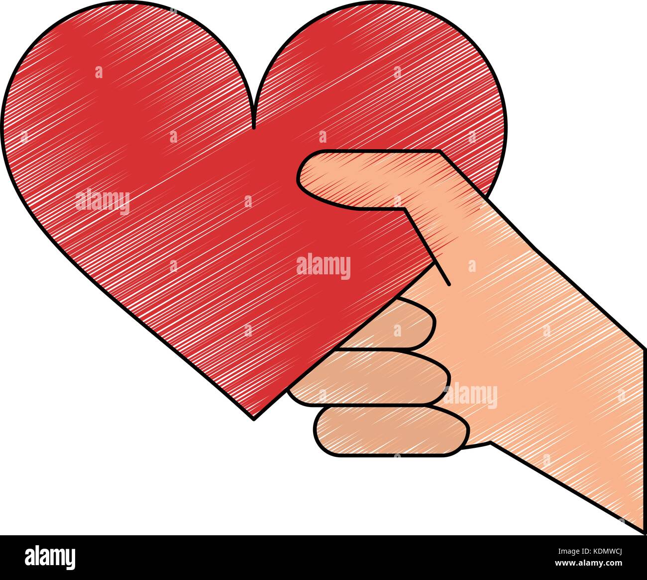 Hand holding heart Stock Vector Image & Art - Alamy