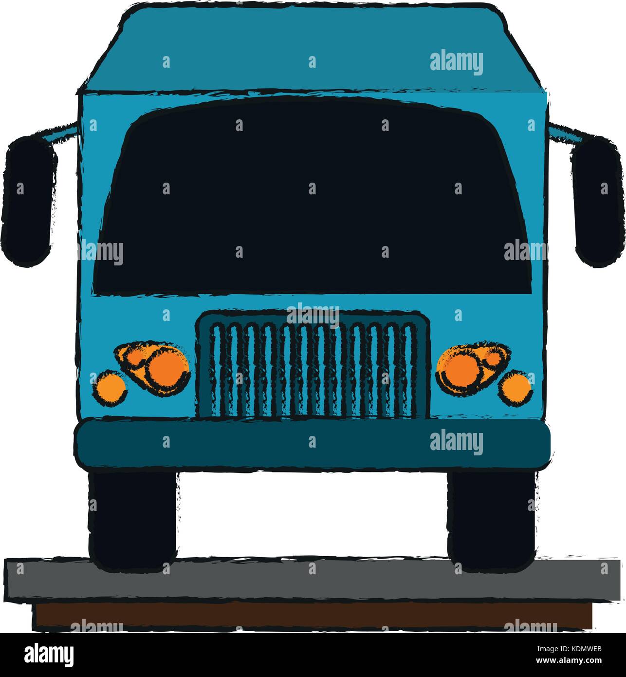 Cargo truck front view Stock Vector Image & Art - Alamy