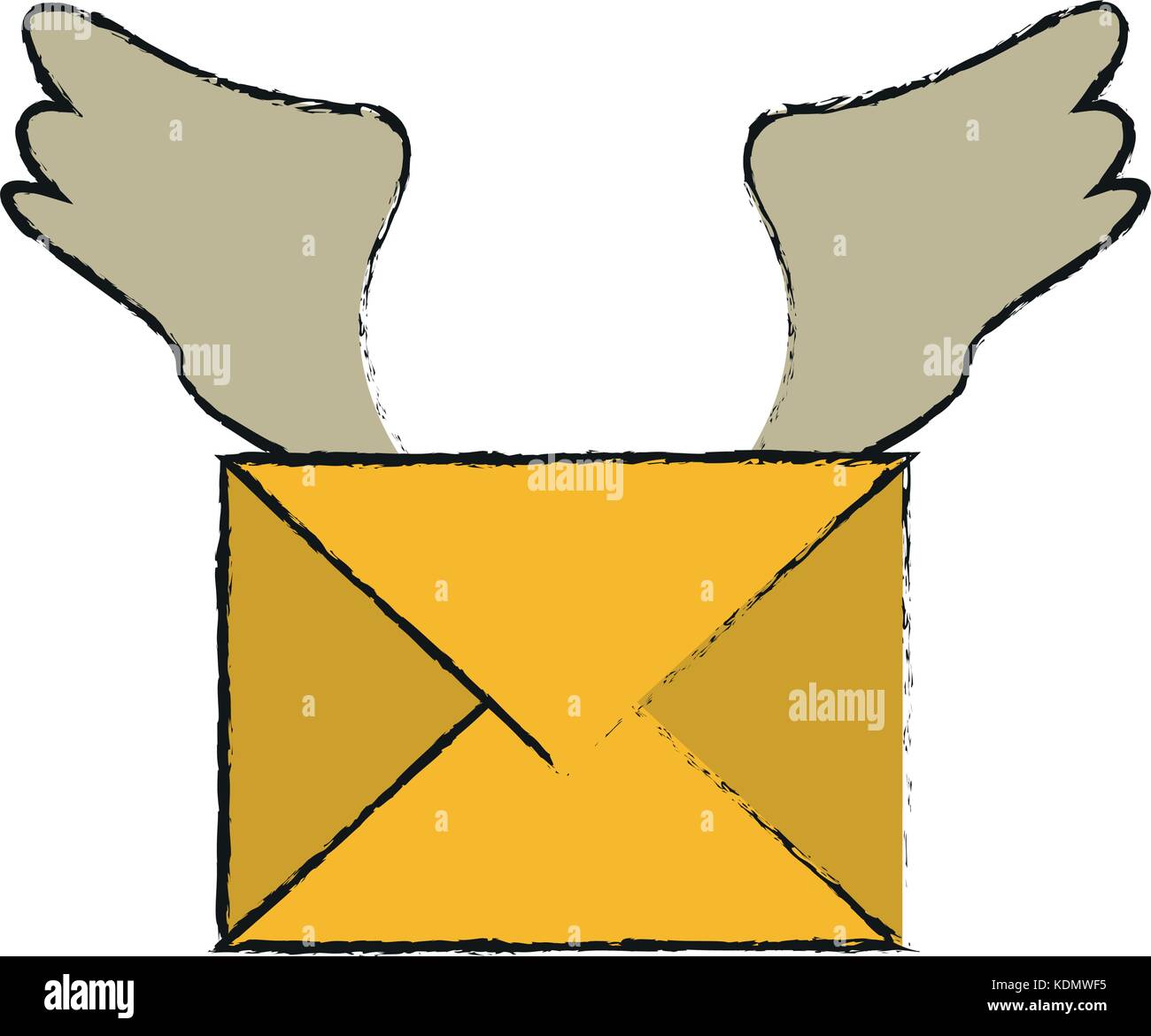 Mail with wings Stock Vector Image & Art - Alamy