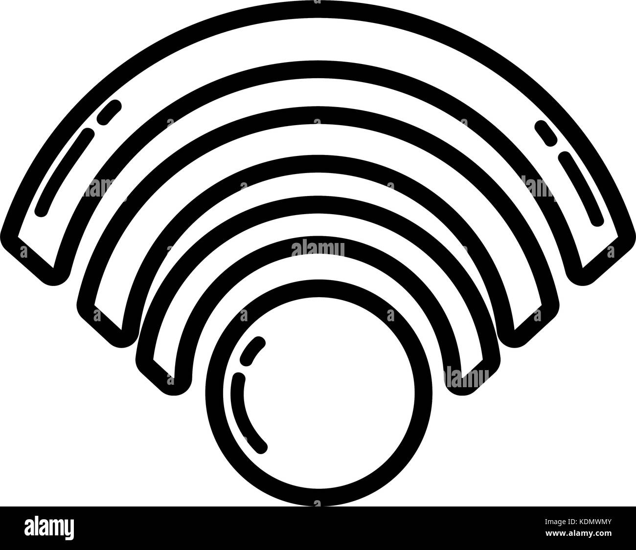 line wifi symbol to connection in the digital web Stock Vector Image ...