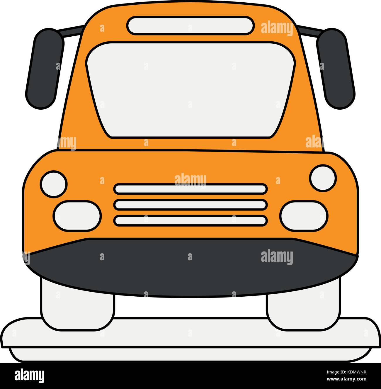 Bus front view Stock Vector Image & Art - Alamy