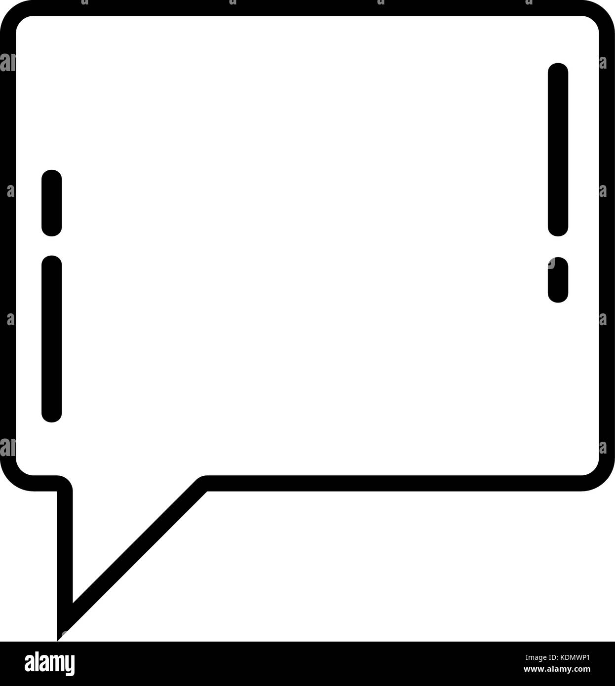 Line Chat Bubble Notes Text Message Stock Vector Image And Art Alamy