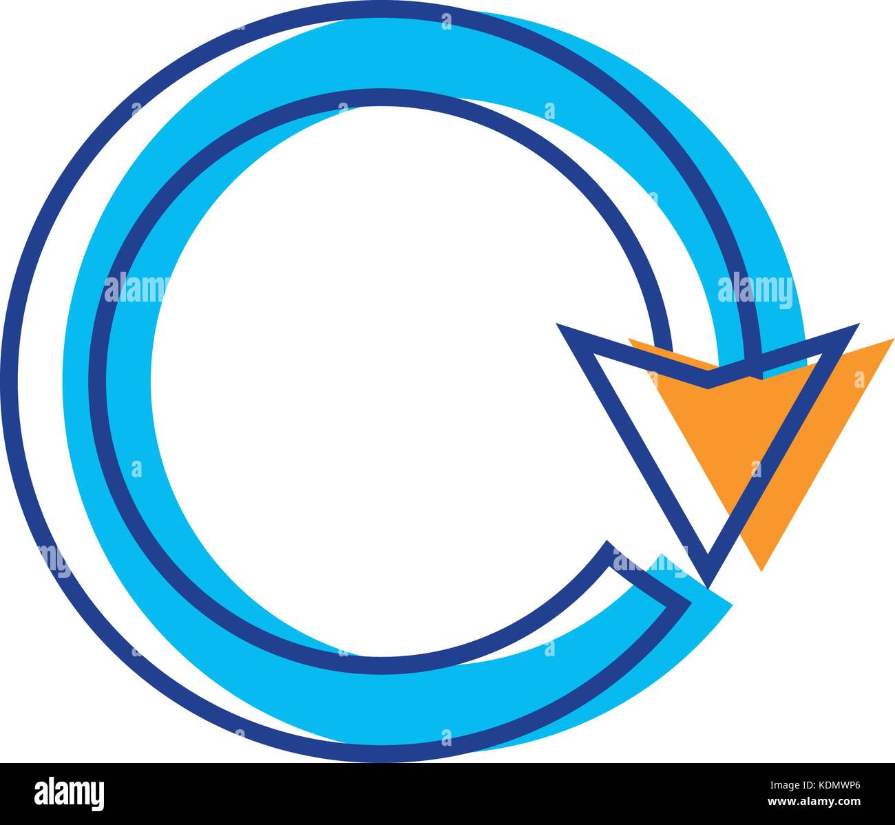 color arrow circle sign loading progress Stock Vector Image & Art - Alamy