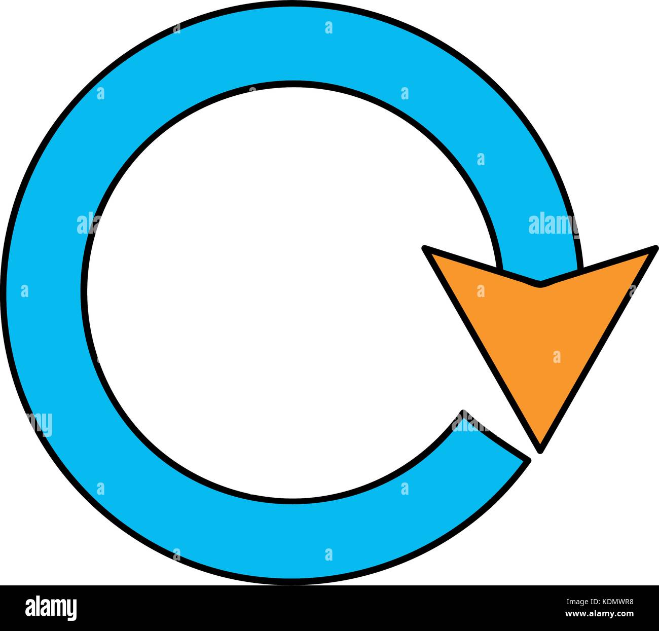 color arrow circle sign loading progress Stock Vector Image & Art - Alamy