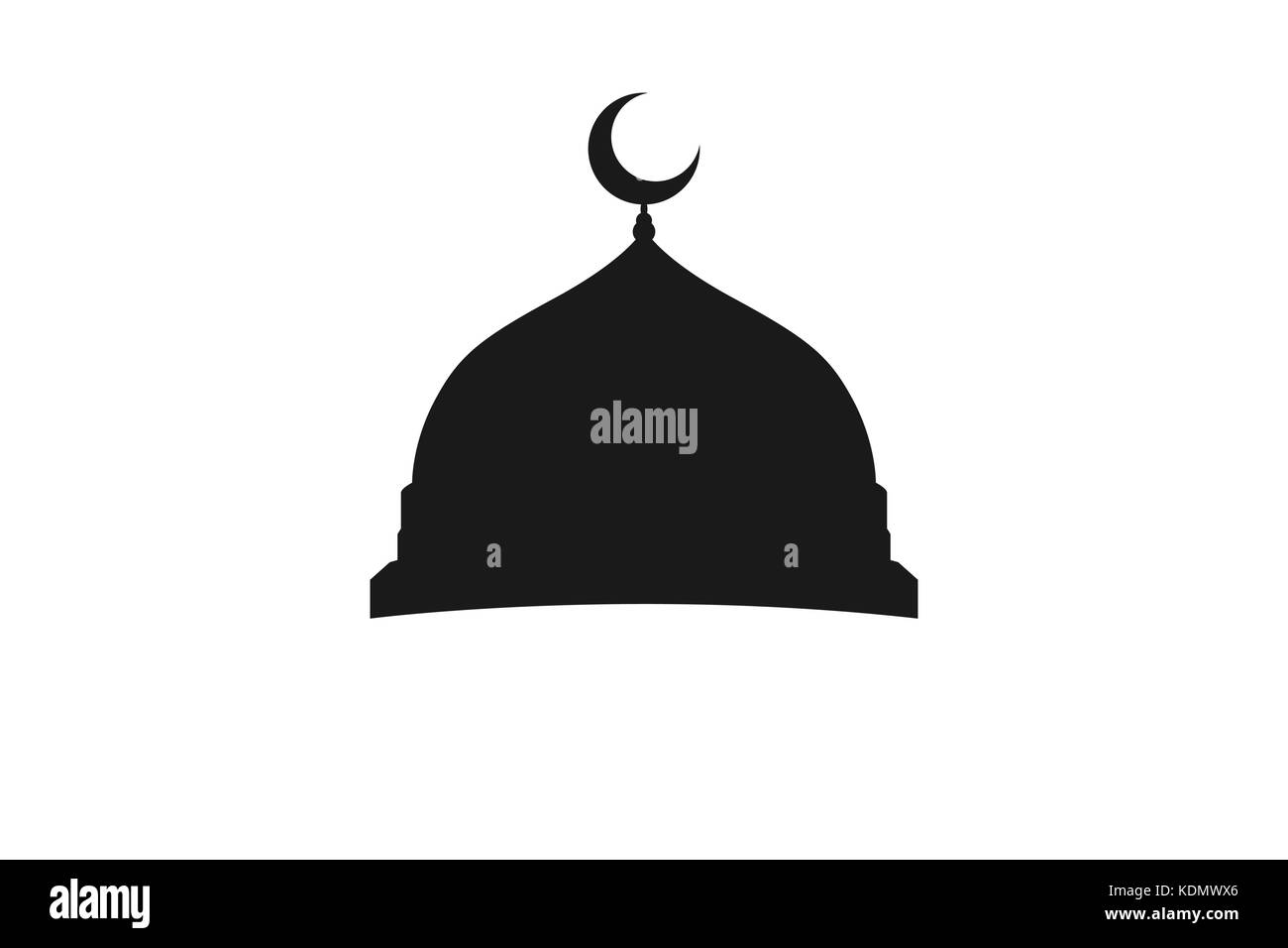 Mosque dome icon vector on white background Stock Photo - Alamy