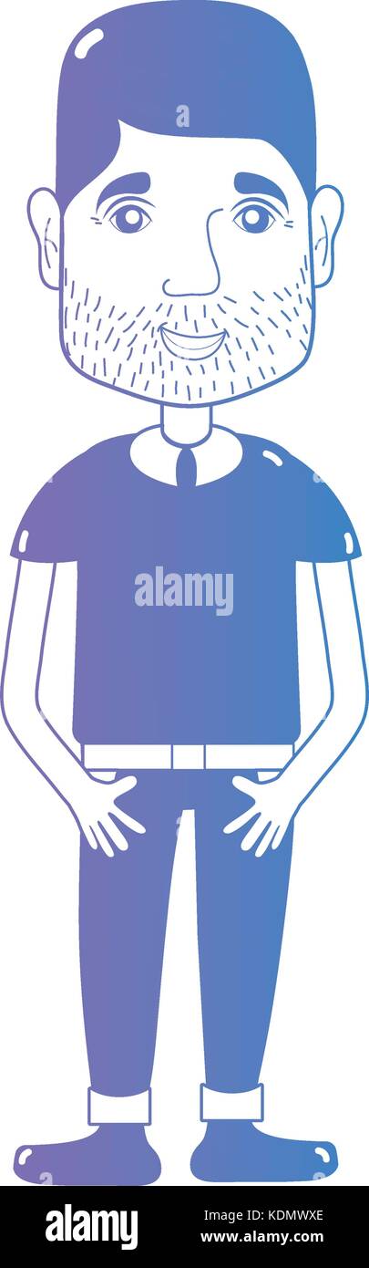 line avatar man with hairstyle and clothes Stock Vector Image & Art - Alamy