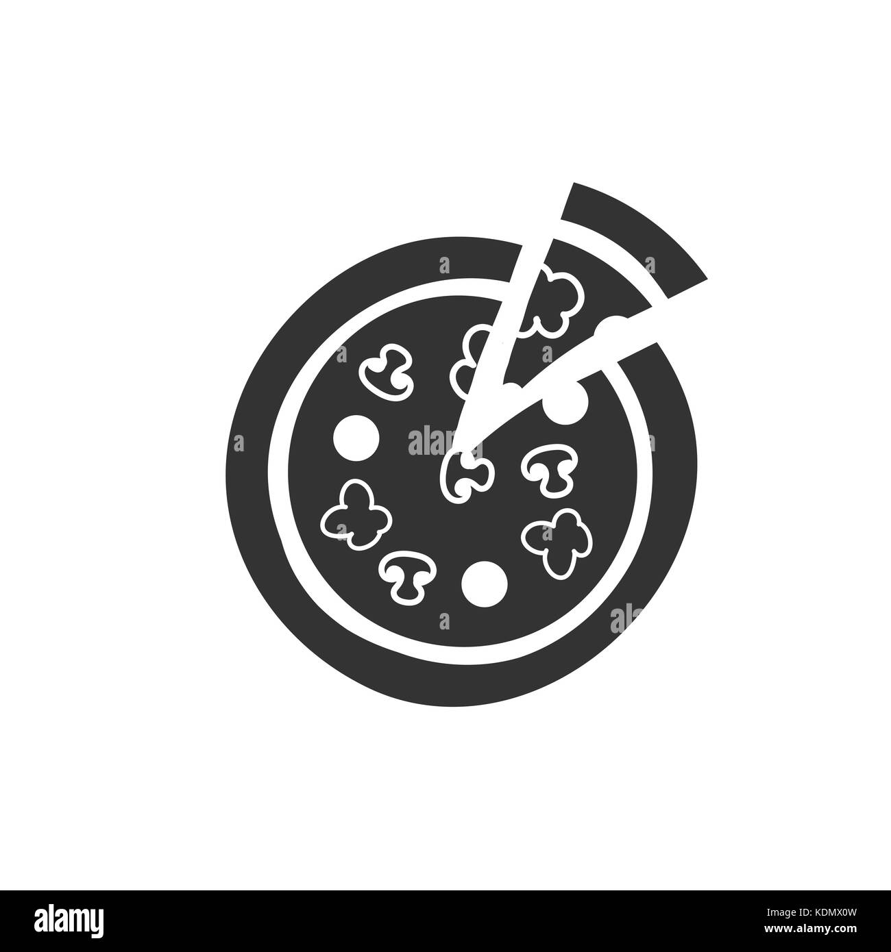 pizza , vector icon on white background Stock Photo - Alamy