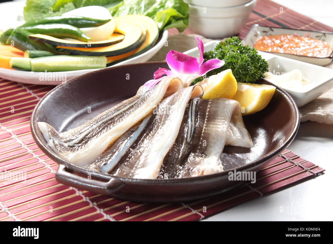 grilled eel cuisine Stock Photo - Alamy