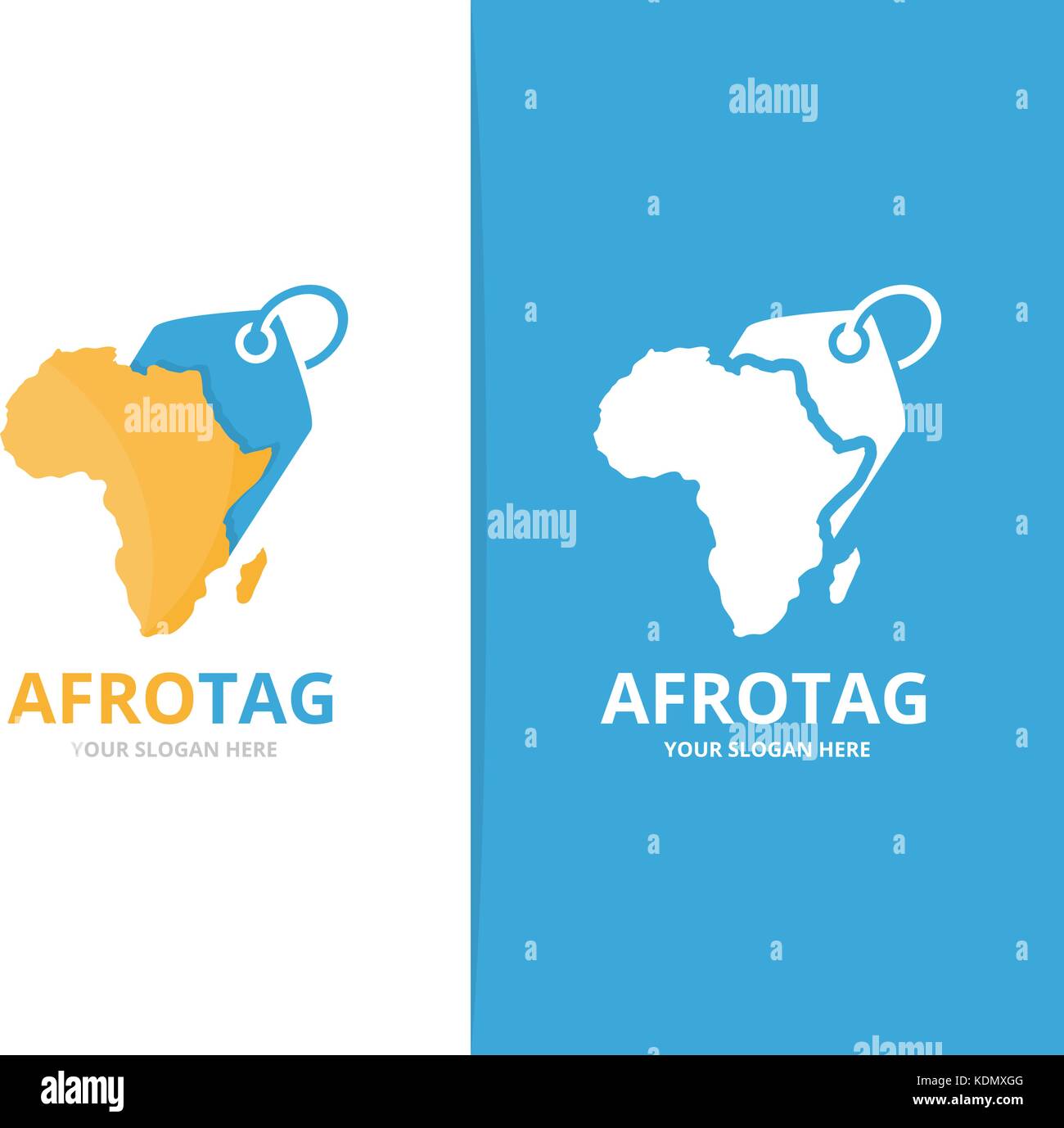 Vector africa and tag logo combination. Safari and shop symbol or icon ...