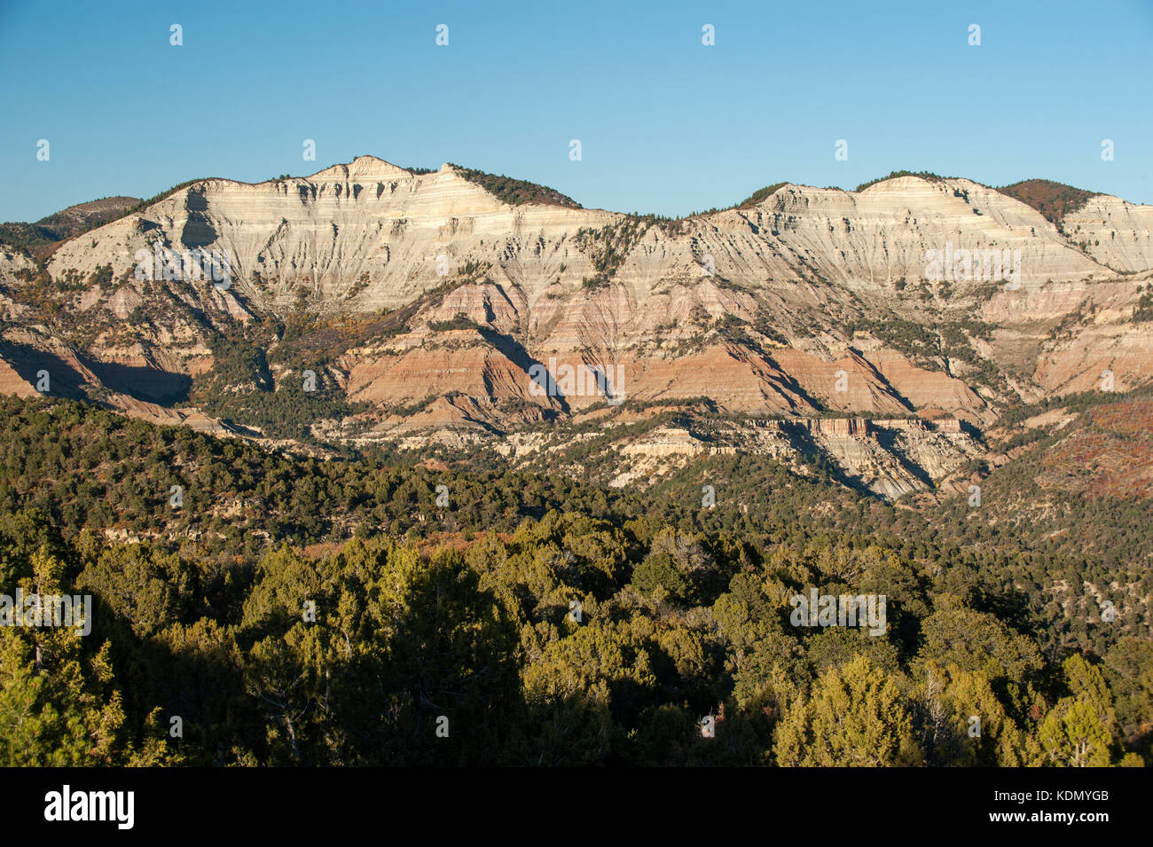 The Roan Cliffs of the Piceance Basin. The whitish rock on top is the ...