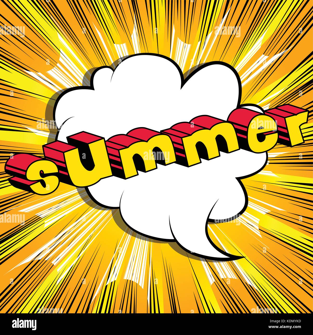 Summer - Comic book style word on abstract background Stock Vector ...