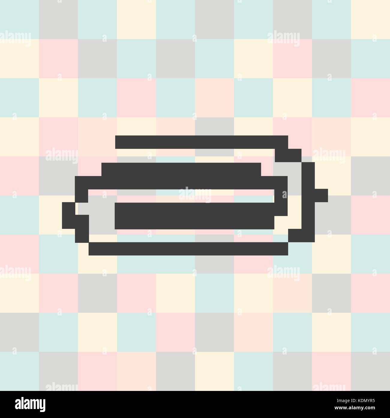Vector pixel icon clip on a square background Stock Vector Image & Art ...