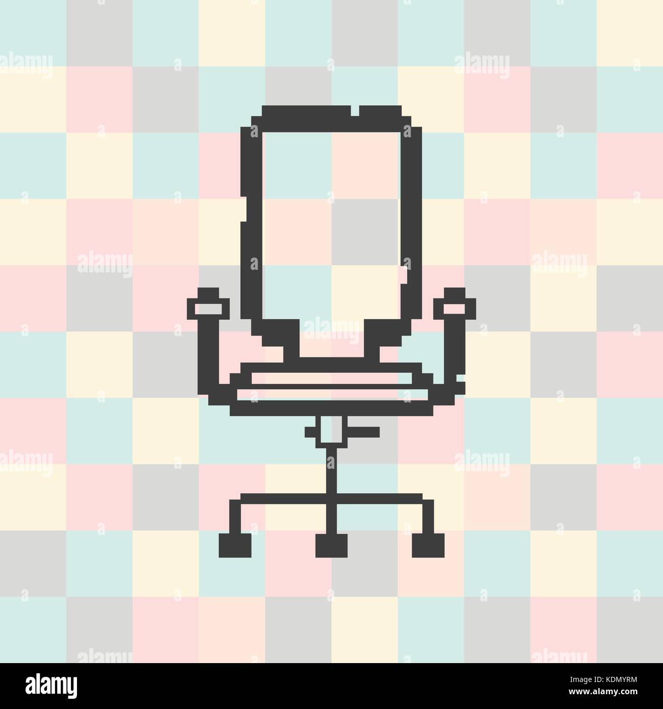 Black office chair isolated on square background Stock Vector Image ...