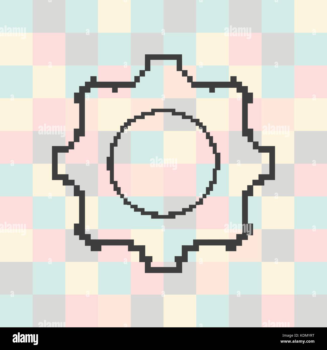 Vector pixel icon cog on a square background Stock Vector Image & Art ...