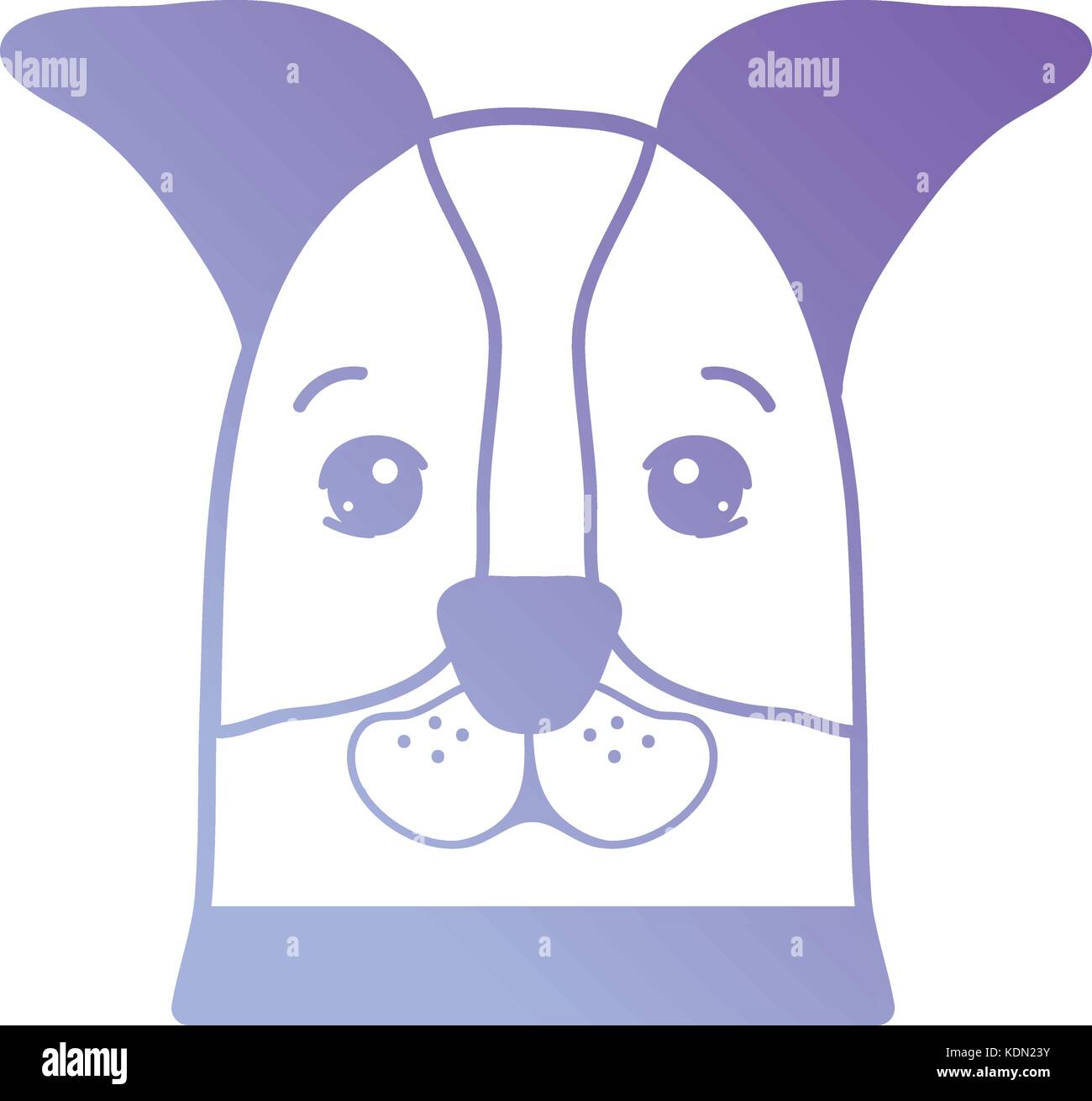 line cute dog head pet Stock Vector Image & Art - Alamy