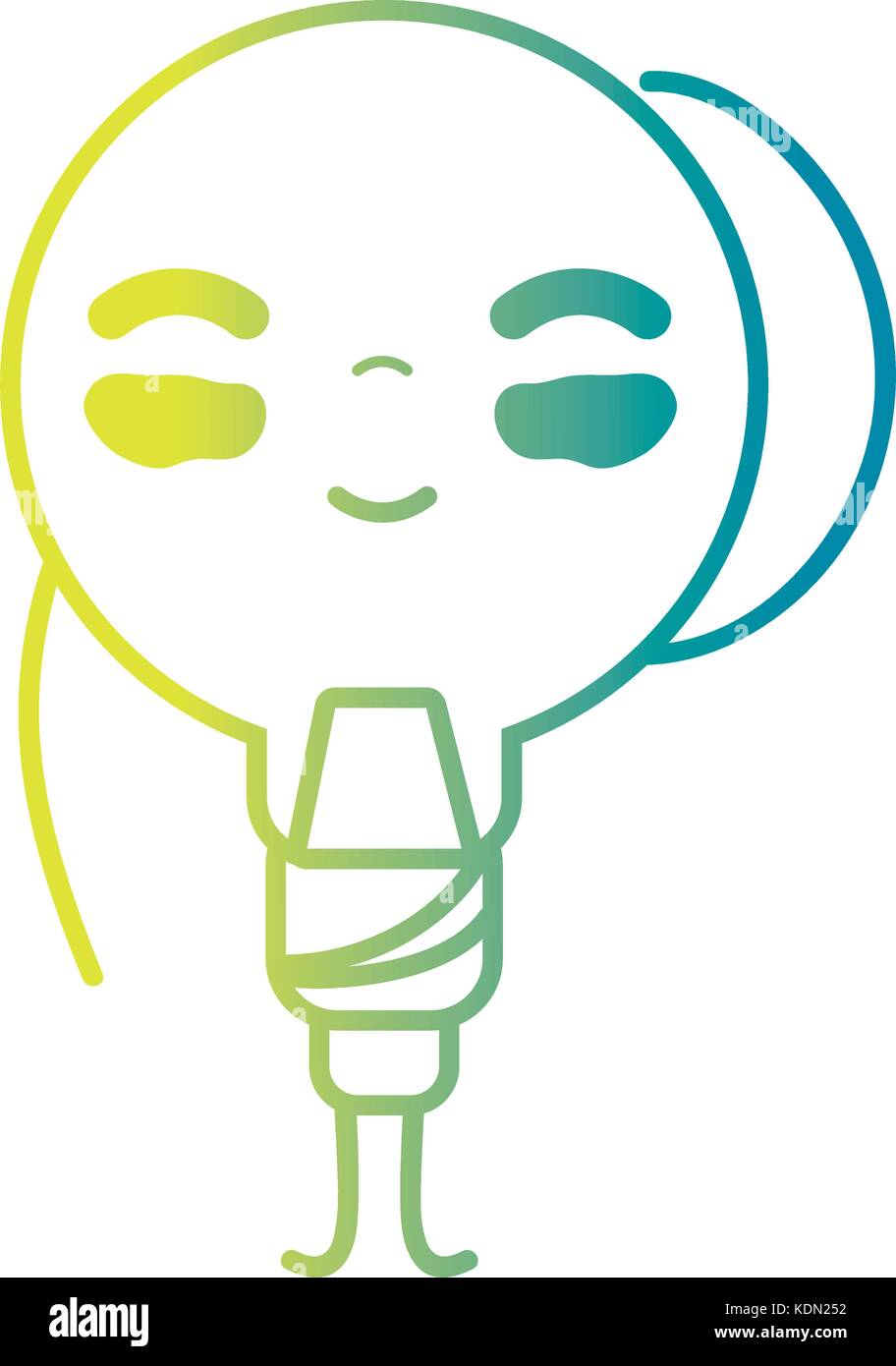 line kawaii cute happy bulb energy Stock Vector Image & Art - Alamy