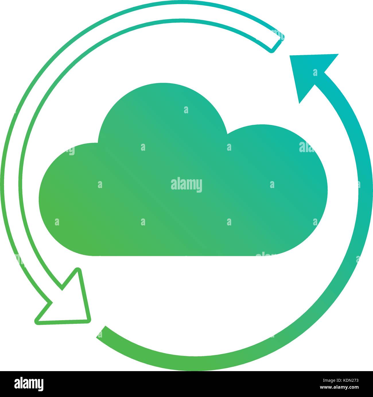 line cloud data loading in the network connection Stock Vector Image ...