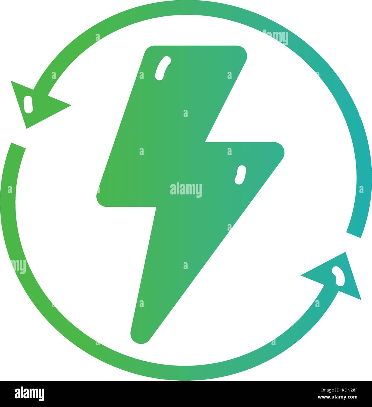 line hazard energy with arrows in circle loading Stock Vector Image ...