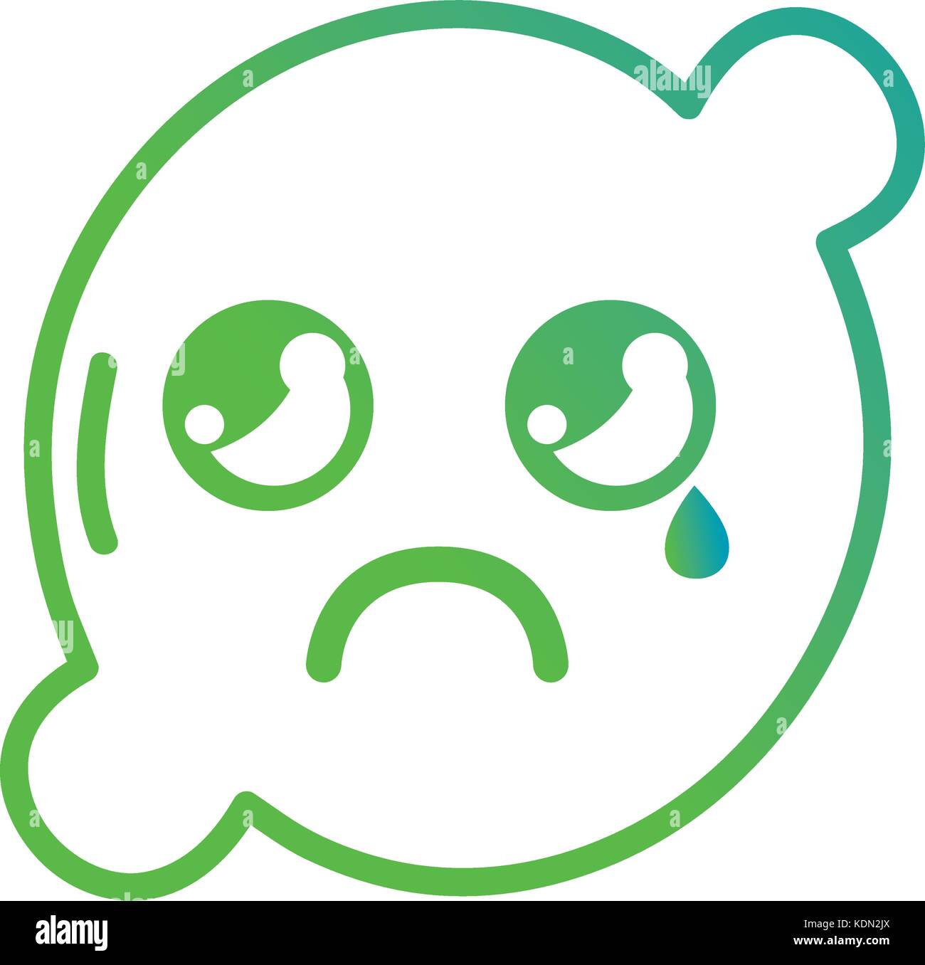 line kawaii cute crying lemon fruit Stock Vector Image & Art - Alamy