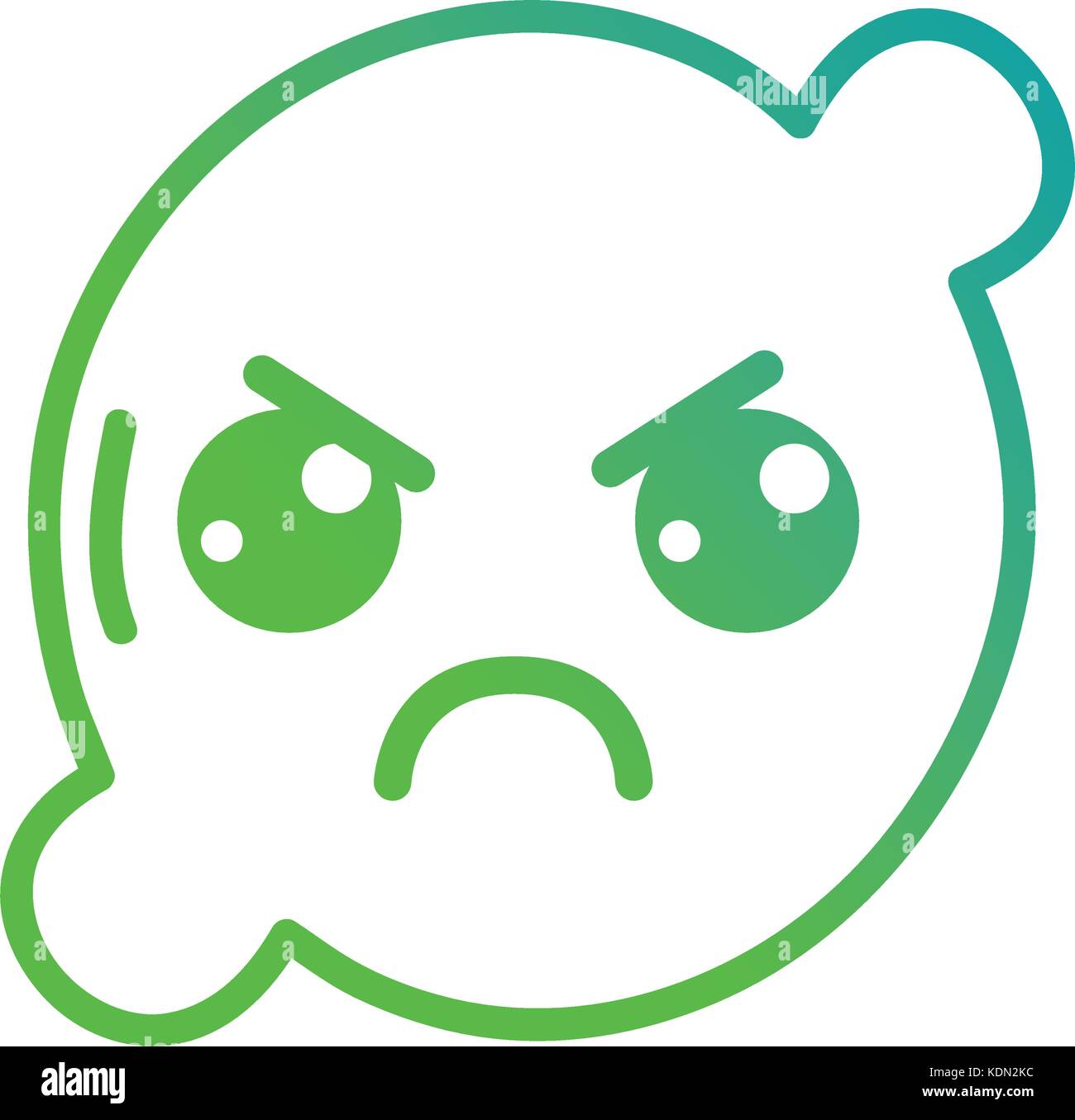 line kawaii cute angry lemon fruit Stock Vector Image & Art - Alamy