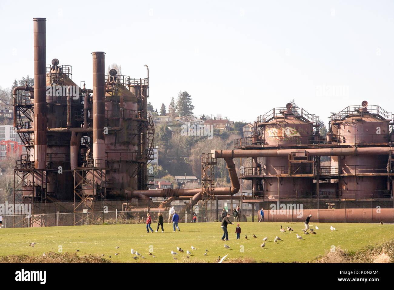 Old gas plant works hi-res stock photography and images - Alamy