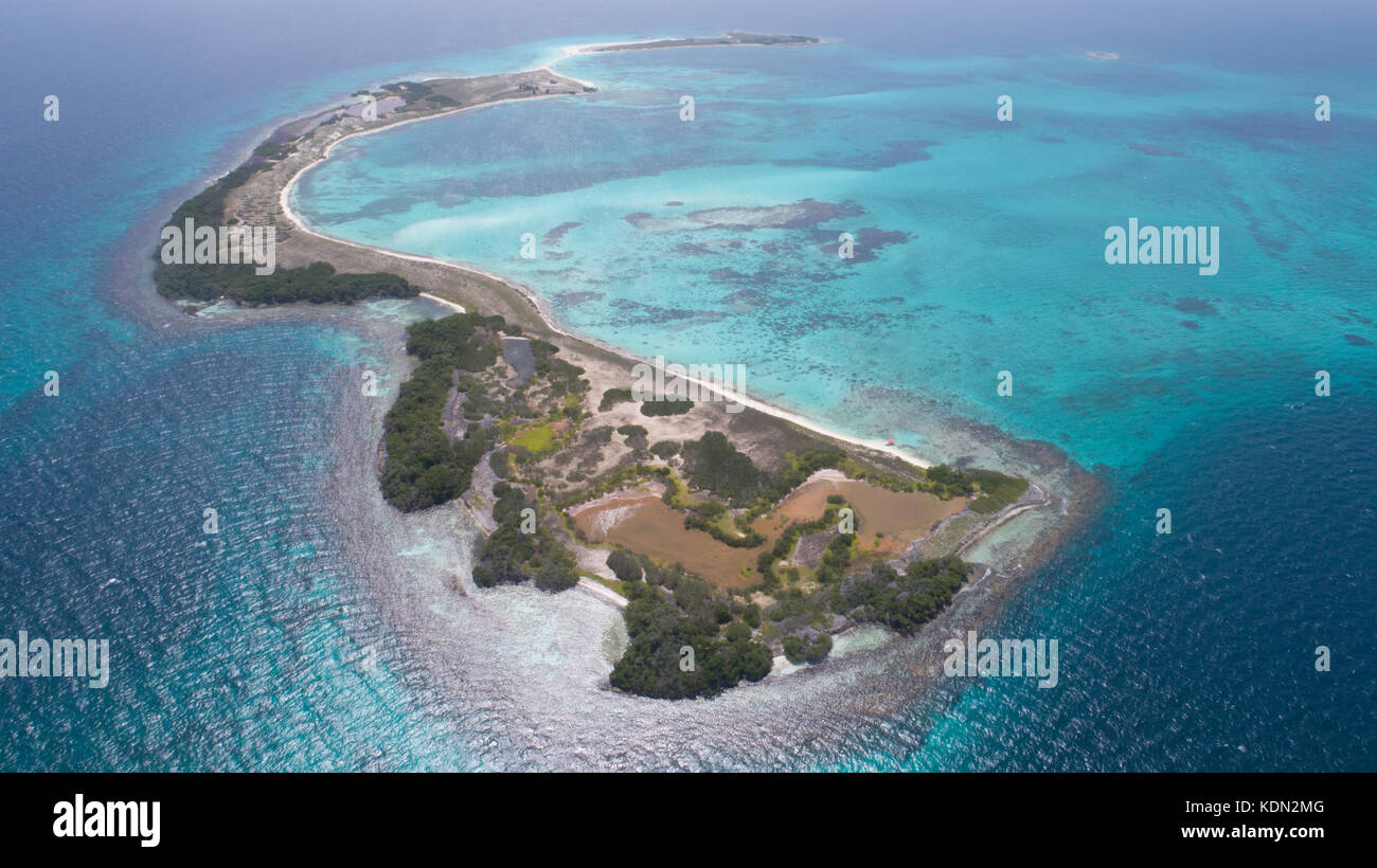 Aerial View los roques venezuela cayo de agua Stock Photo - Alamy