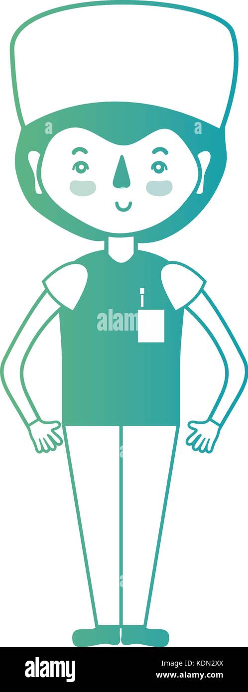 line man doctor with uniform and hairstyle design Stock Vector Image ...