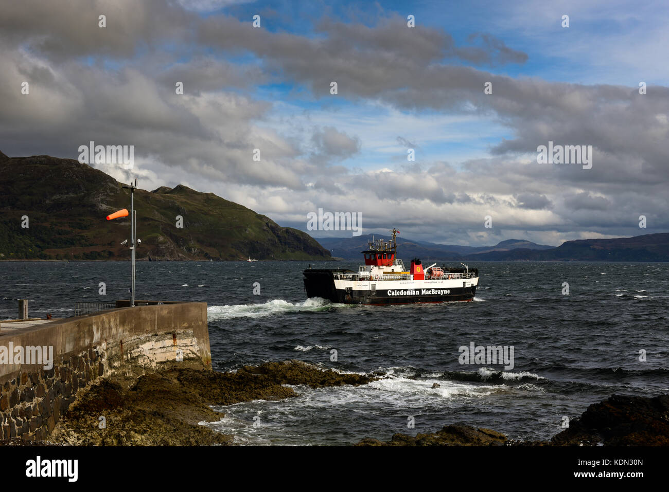 The Kilchoan to Tobermory Ferry at Kilchoan Ardnamurchan Stock Photo ...