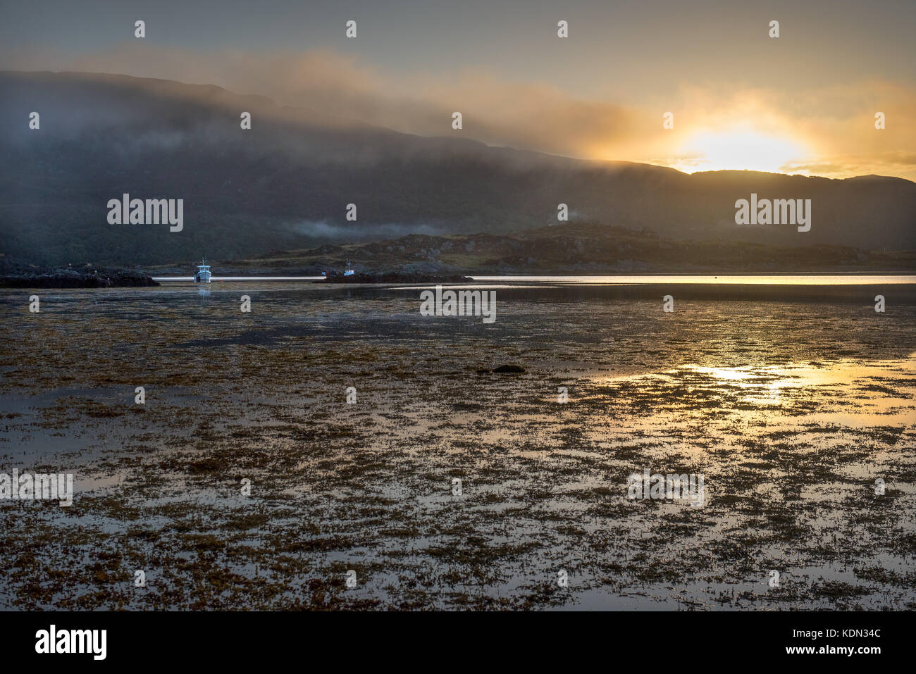 Sunrise at Camas Fearna Loch Sunart Scotland Stock Photo - Alamy
