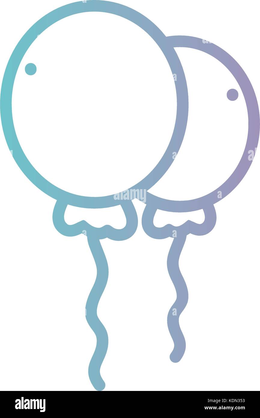 line balloon object design to decoration Stock Vector Image & Art - Alamy
