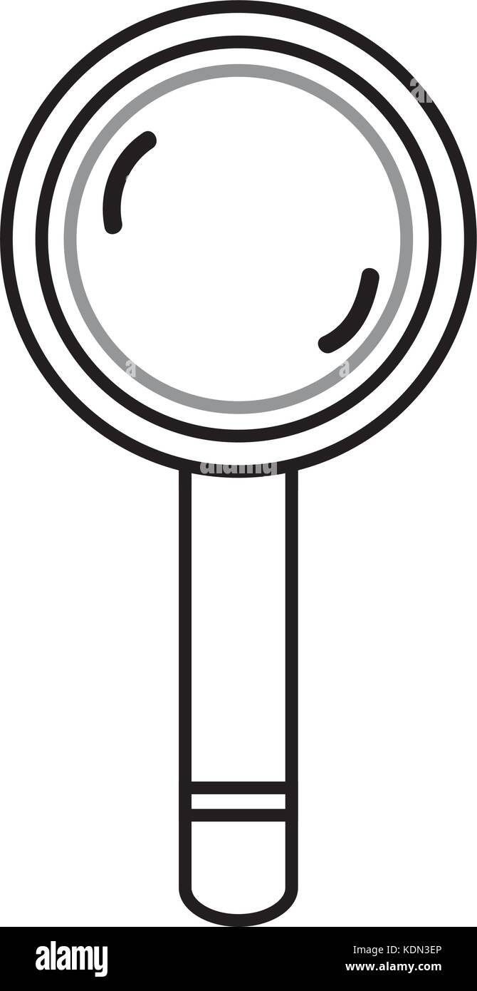 line magnifying glass tool object design Stock Vector Image & Art - Alamy