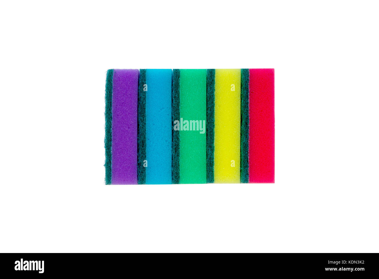 colorful sponge for wet cleaning and washing dishes isolated on white ...