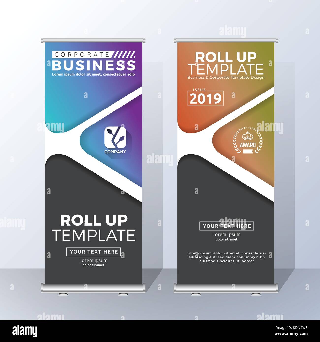Vertical Roll Up Banner Template Design for Announce and Advertising ...