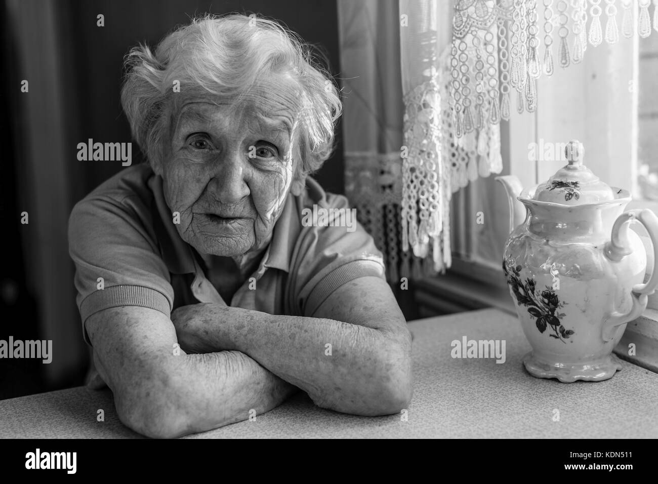 Old age problem Black and White Stock Photos & Images - Alamy