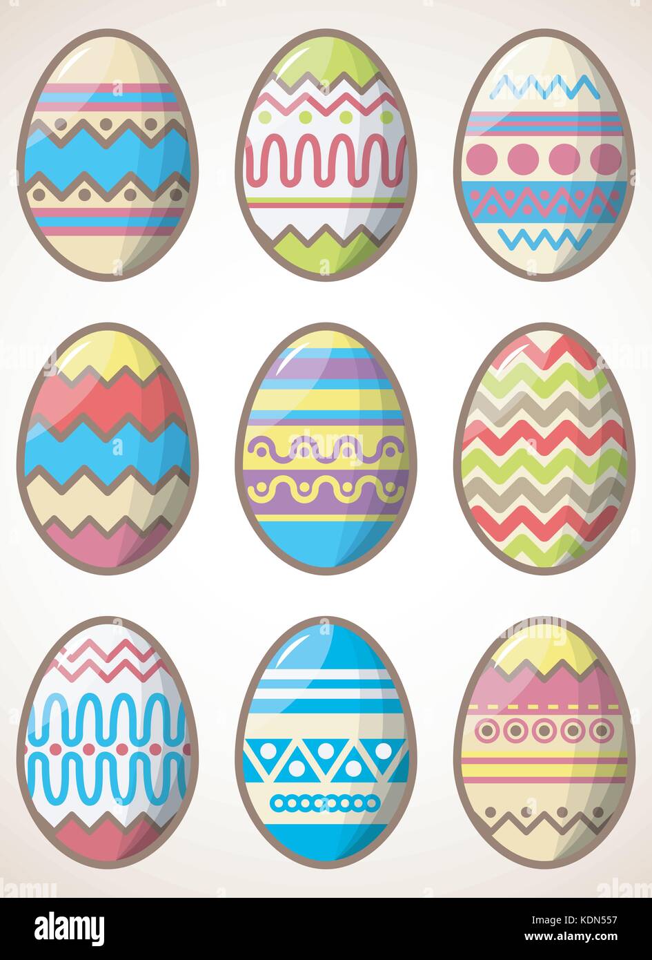 Colored egg vector vectors hi-res stock photography and images - Alamy