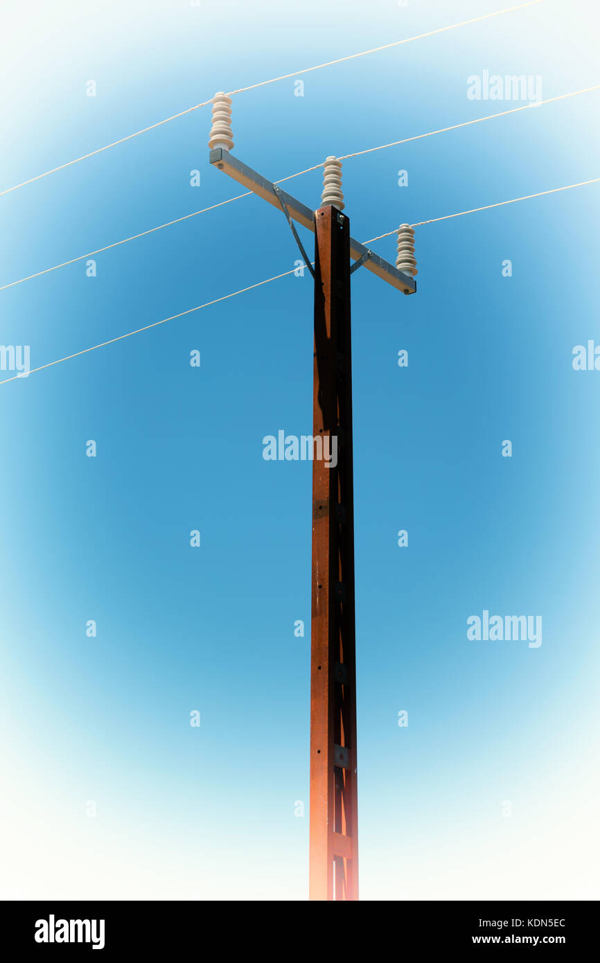 in australia the concept of power line with electrical pole in the ...