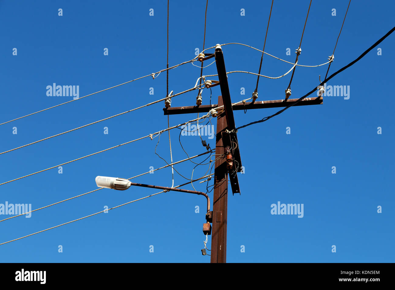 in australia the concept of power line with electrical pole in the ...