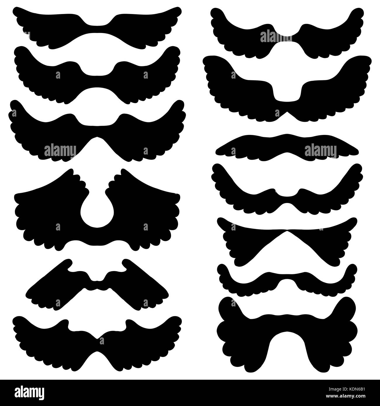 Collection of wings, isolated on white, vector Stock Vector Image & Art ...